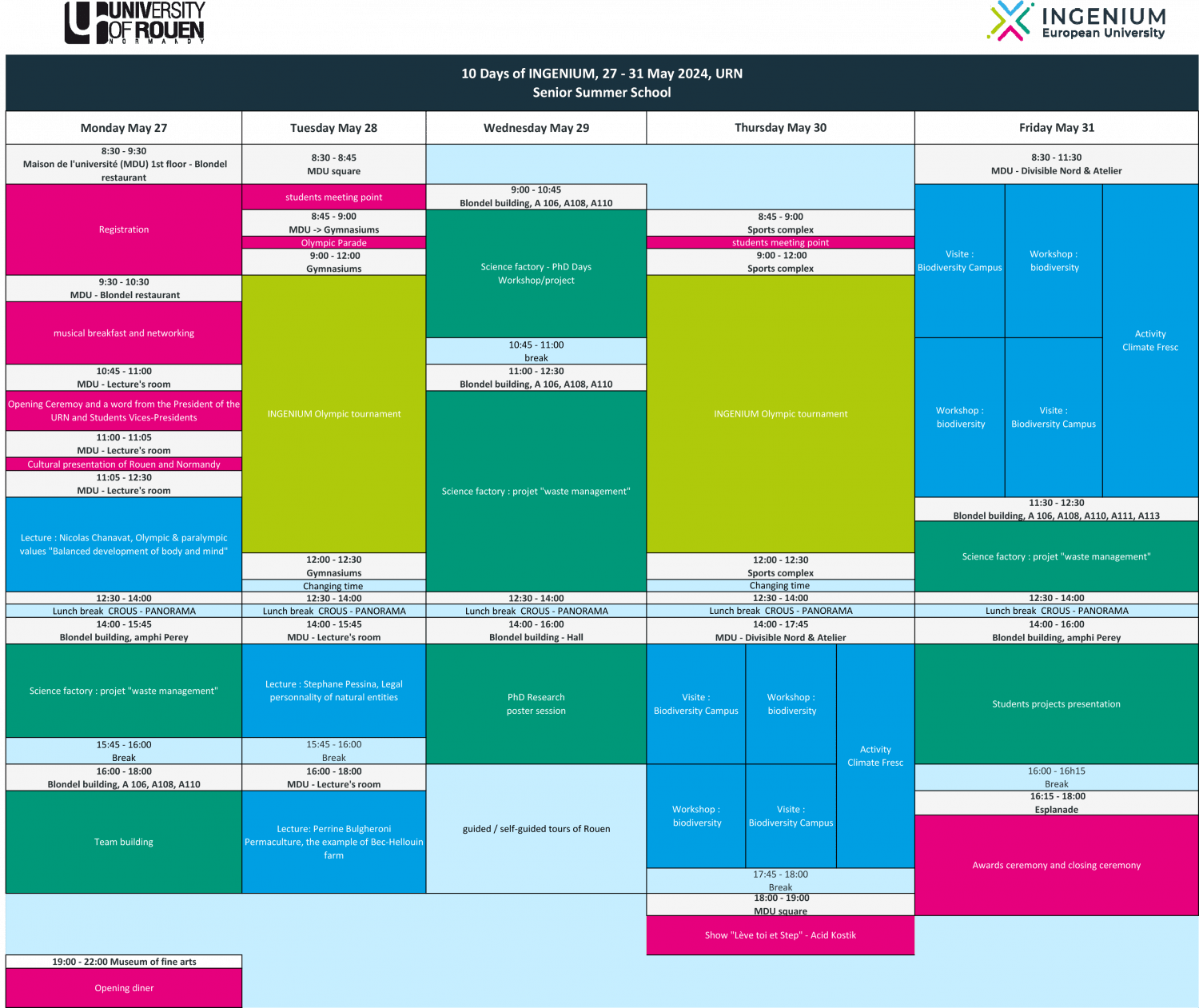 Senior Summer School 2024 - Ingenium