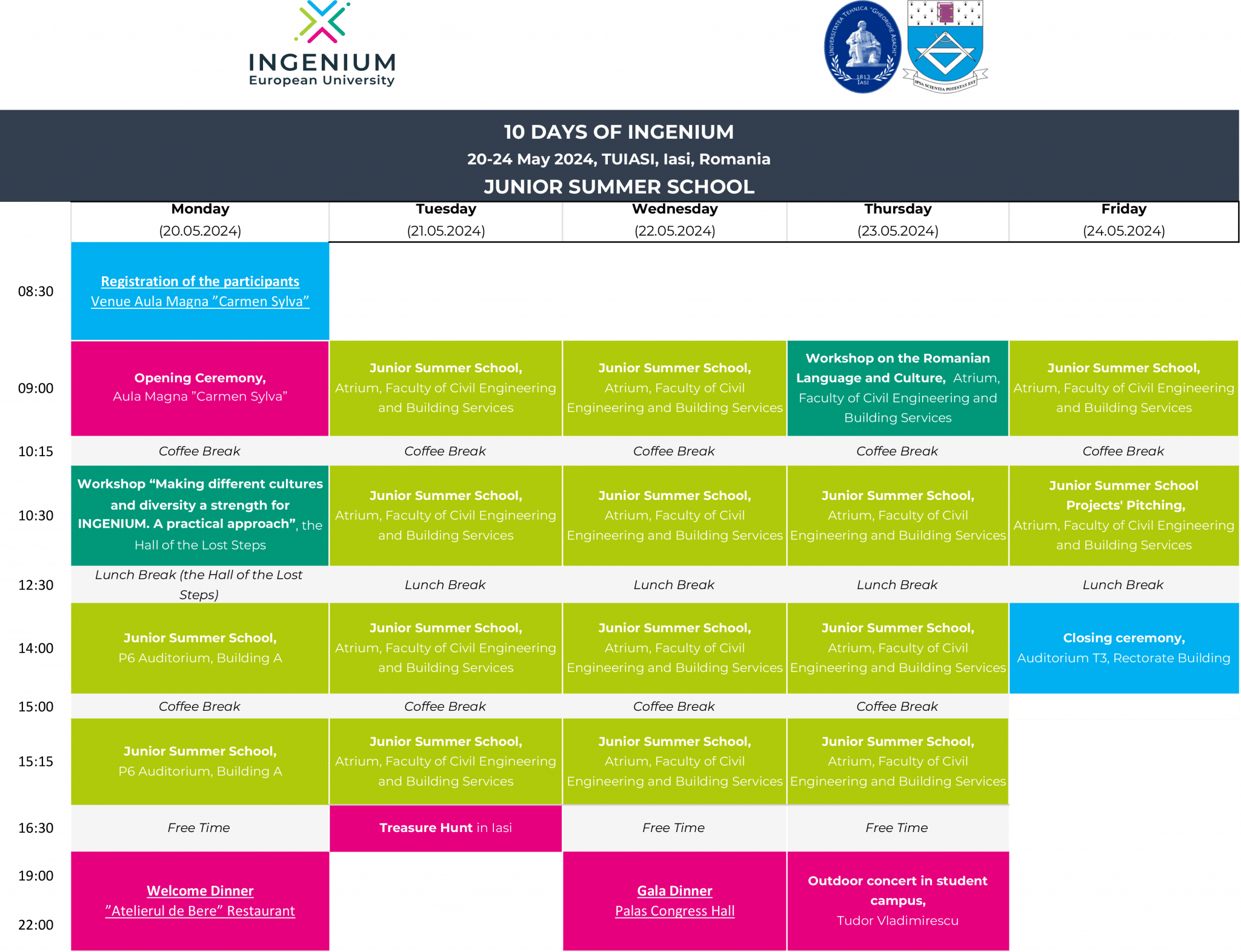 Junior Summer School 2024 - Ingenium